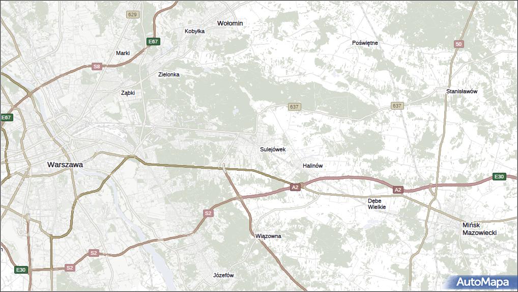 Mapa Sulejówek, Sulejówek na mapie Targeo