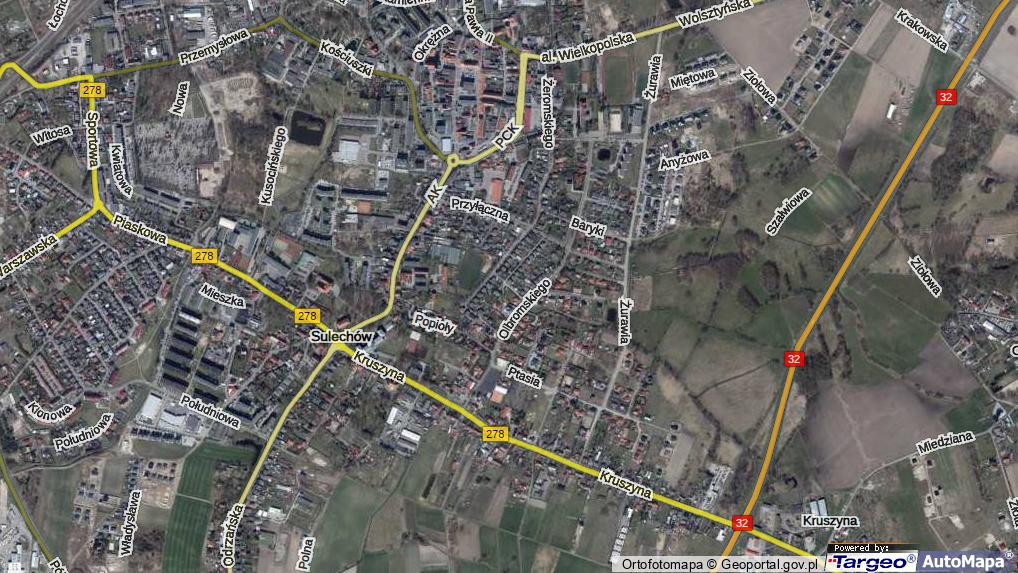 Księcia Odrowąża Sulechów, Ulica, 66-100